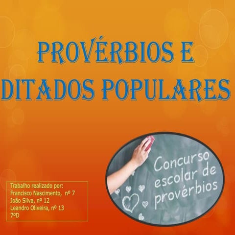 Proverbios ou ditado popular.ppt