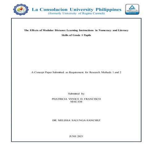 The Effect of Modular Distance Learning Instruction | DOCX