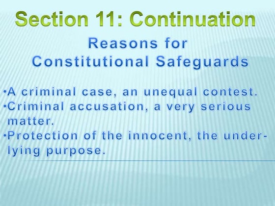 Bill of rights article iii; section 3 to 6 | PPTX | Law