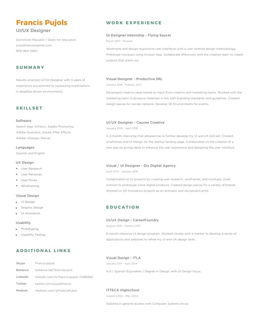 Manali Joshi UI Designer Resume | PDF