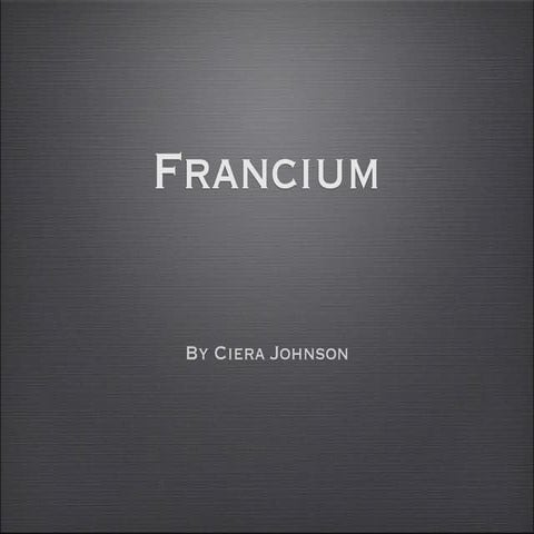Francium | KEY