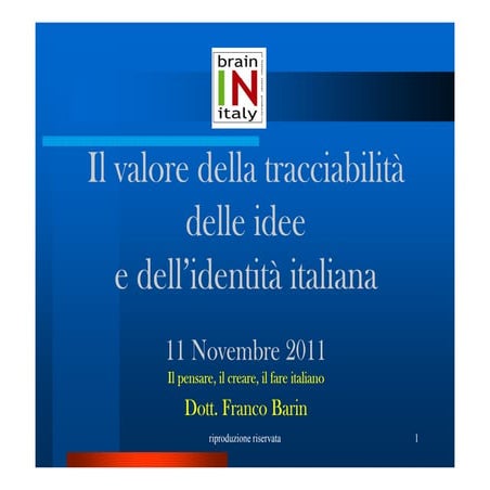 La Catena del Valore – Il valore economico delle Idee | PDF