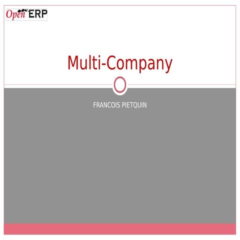 OpenERP - Multi-company | PDF