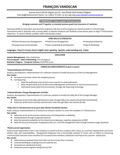 Xavier Langlais - Resume | PDF