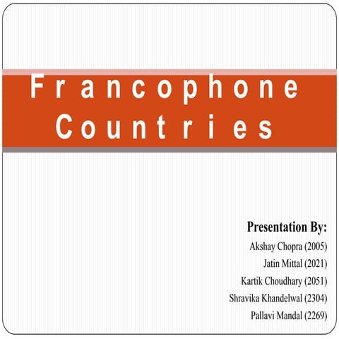 Francophone countries | PPTX