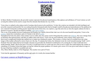 Romanticism & frankenstein | PPT