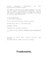 Frankenstein project group assignment sheet | PDF