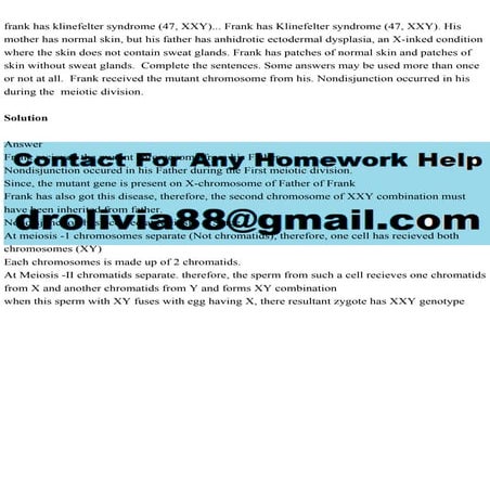 frank has klinefelter syndrome (47, XXY)... Frank has Klinefelter sy.pdf