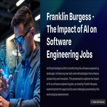 Franklin Burgess - The Impact of AI on Software Engineering Jobs | PDF
