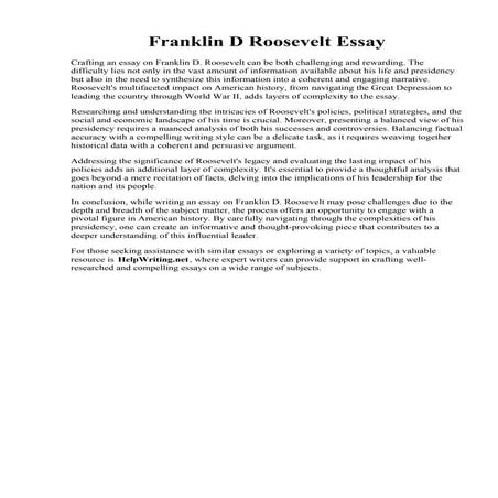 Franklin D Roosevelt Essay.pdf