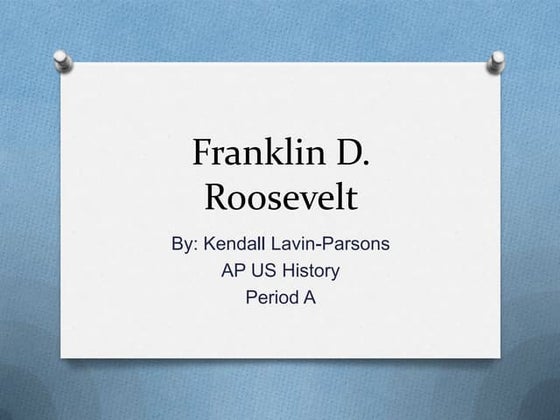 Franklin D. Roosevelt | PPTX