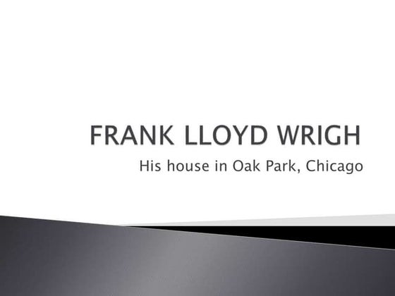 Frank lloyd wright | PPTX