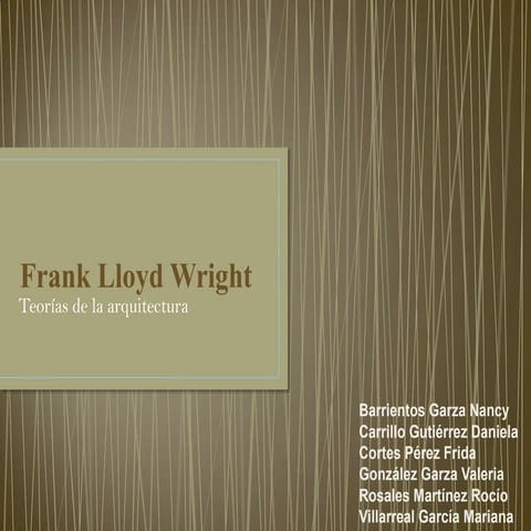 Frank lloyd wright | PPTX