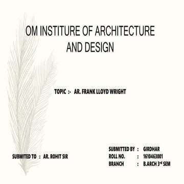 Frank lloyd wright | PPTX