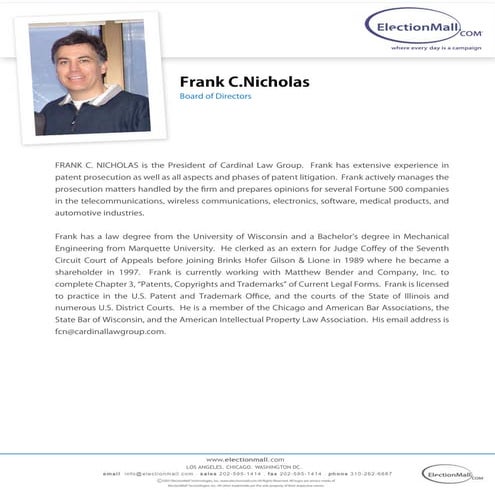 Frank nicholas election mall | PDF