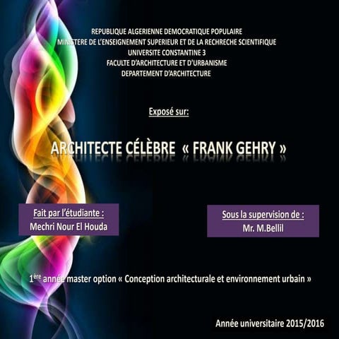 Powerpoint Frank Gehry | PPTX