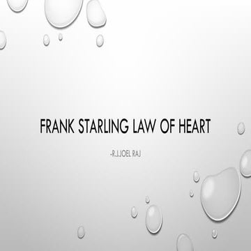 Frank starling law of heart.pptx final ppt | PPTX