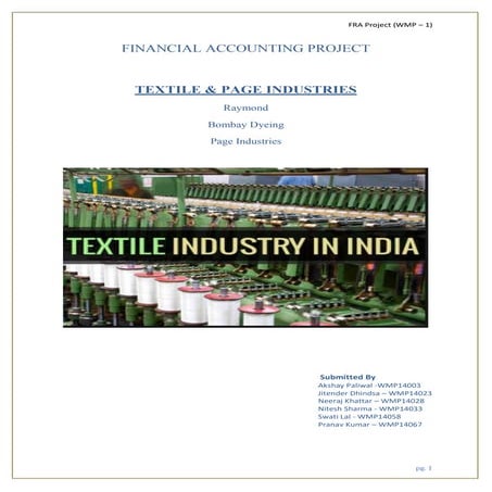 Fra project textile industries | PDF