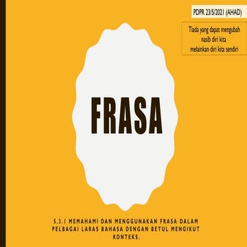 TATABAHASA FRASA SEK MEN. TING. 1,2,3,4,5 | PPTX