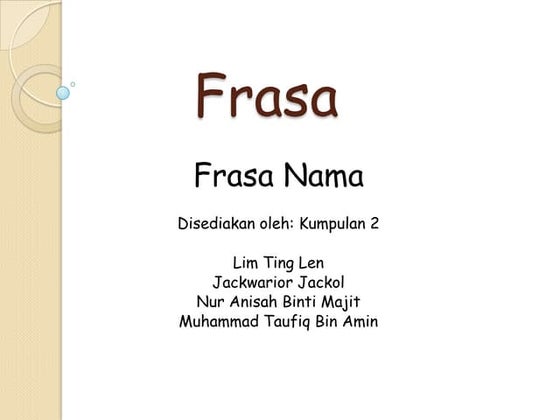 Frasa sendi nama | PPTX