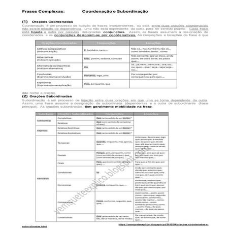 Frase complexa coord_subor | PDF