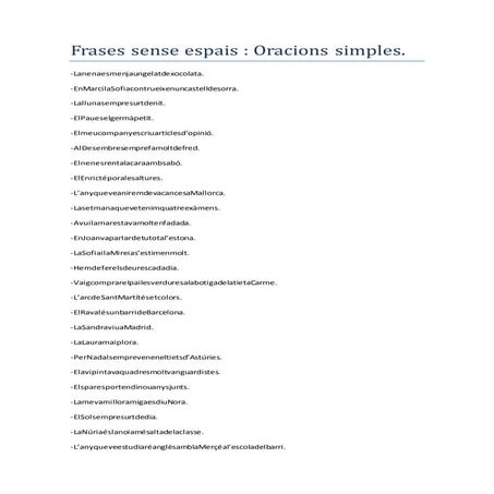 Frases sense espais | DOCX