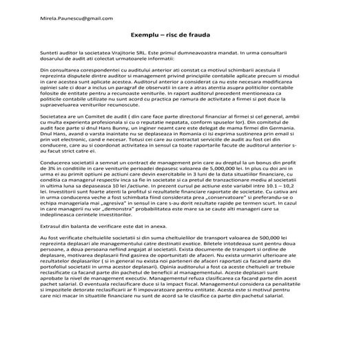 Frauda exemplu | PDF