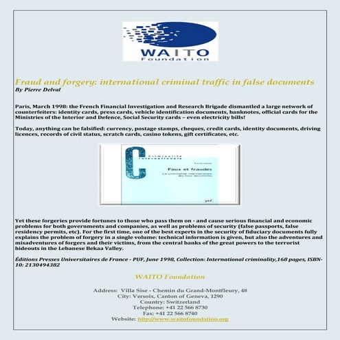 Fraud and forgery - Fraud investigation | PDF