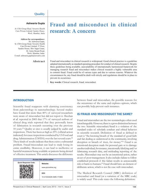 Scientific misconduct | PPTX | Science
