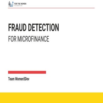 Fraud detection for microfinance | PDF