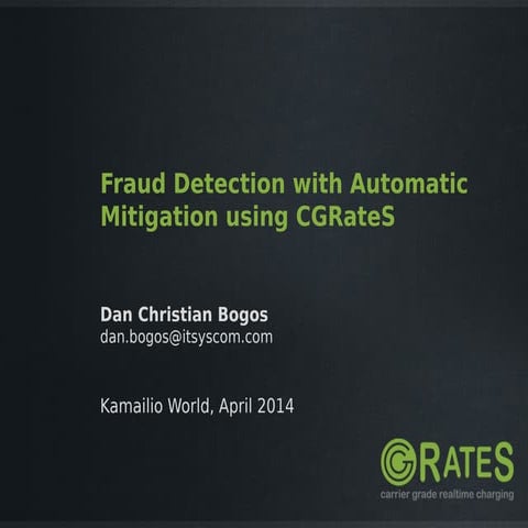 Toll Fraud detection with automatic mitigation using CGRateS | PDF