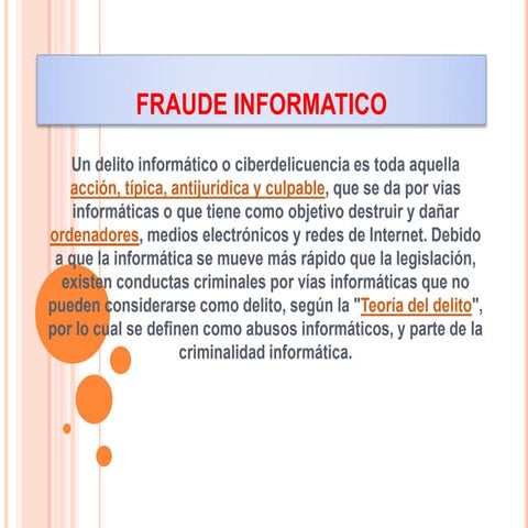 Fraude informatico | PPTX