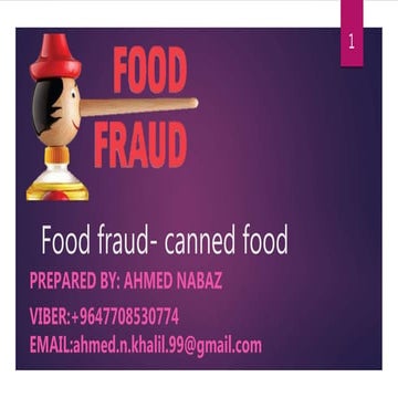 Fraud food | PPTX