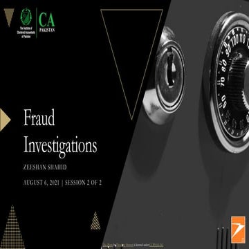 Fraud investigations session 2 slides | PDF