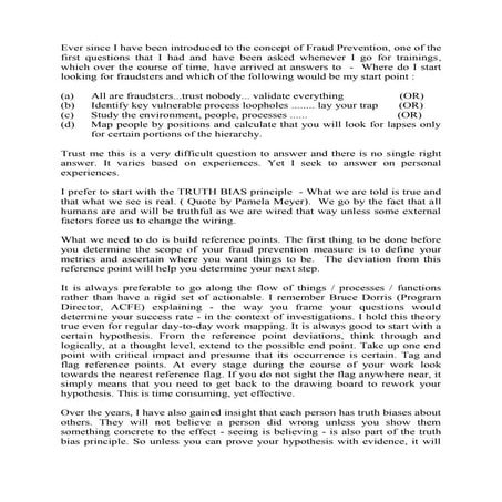 Fraud prevention - baby steps | PDF