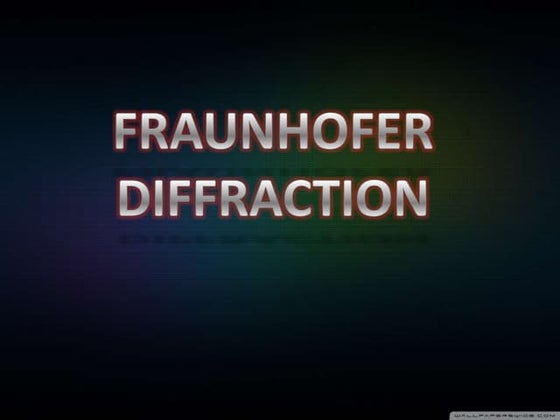 Physics Investigatory project on Diffraction | PDF