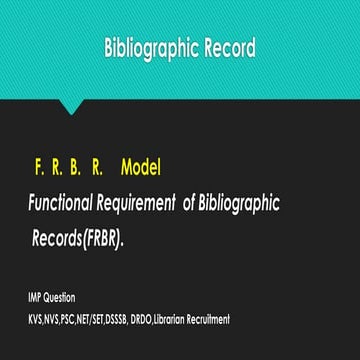 FRBR Model LIBRARY AND INFORMATION SCIENCE.pptx