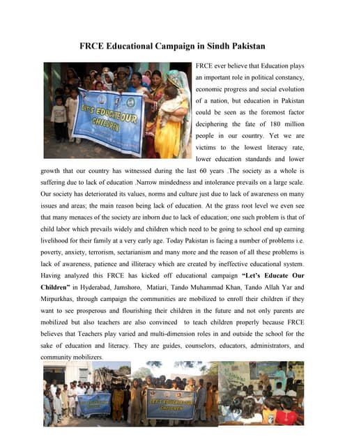 Frce capacity & sustainable development program | PDF