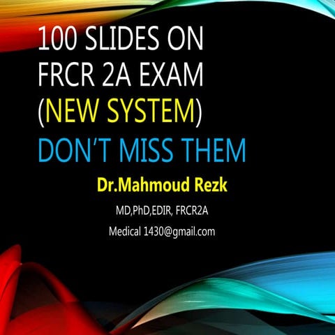 Frcr 2a before exxam | PPTX