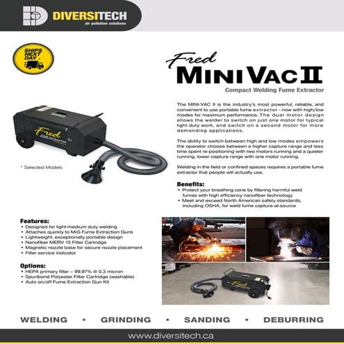 Fred Mini Vac II - Product Sheet | PDF