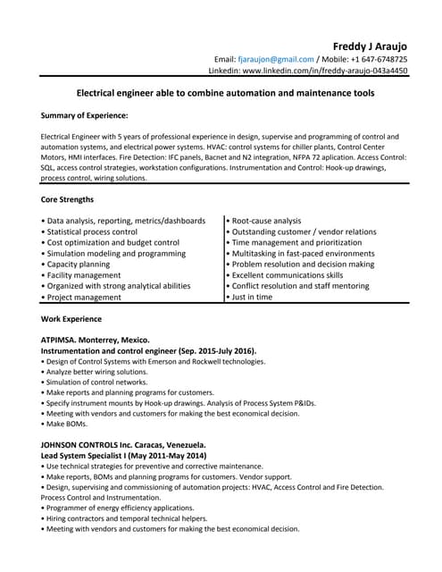 Electronics Resume | PDF