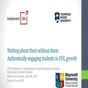 When UDL is no longer enough: Examining post-UDL reflections on ...