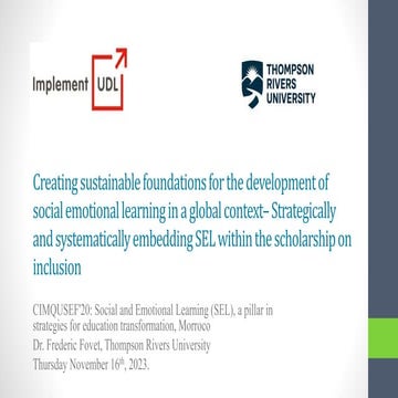 Creating sustainable foundations for the development of social ...