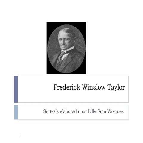 Frederick winslow taylor | PPT
