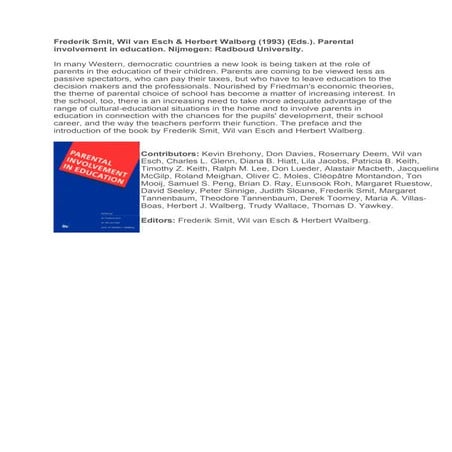 Smit, F., Driessen, G., Sluiter, R., & Sleegers, P. (2007). Types of ...