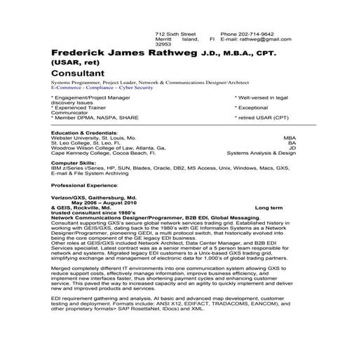 Fred Rathweg Compiance 09222010 | DOC