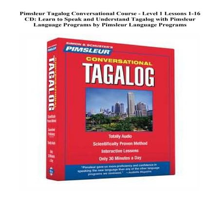 Free! (Audiobook) Pimsleur Tagalog Conversational Course - Level 1 ...