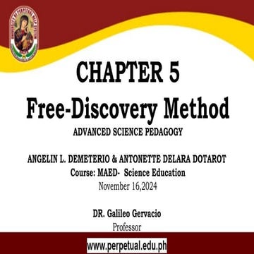 FREE-DISCOVERY-METHOD in Advanced Science Pedagogy | PPTX