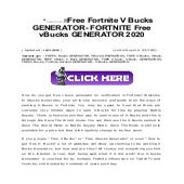 Fortnite Vbucks Generator 2020