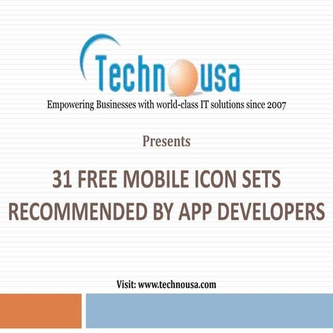 31 Free Mobile Icon Sets Recommended by App Developers | PPT